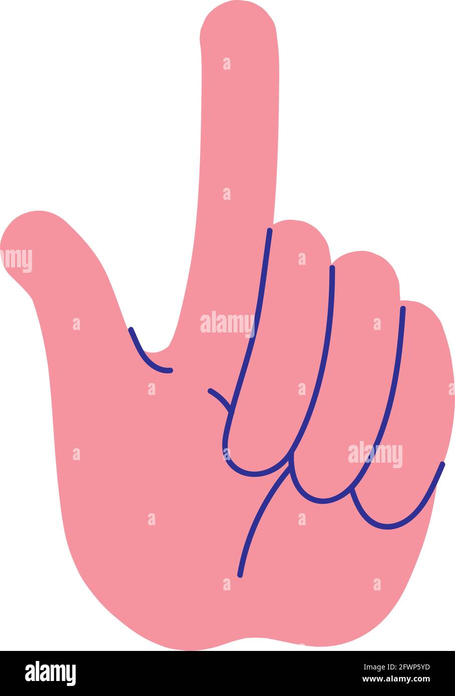 human hand two gesture icon Stock Vector Image & Art - Alamy