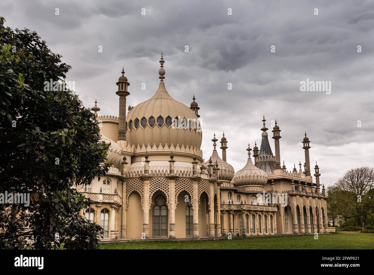 Brighton Royal Pavilion,exterior of historic landmark building with ...