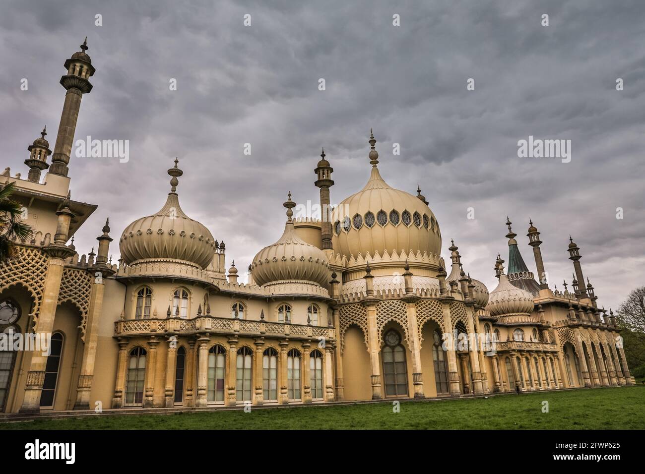 Brighton Royal Pavilion,exterior of historic landmark building with ...