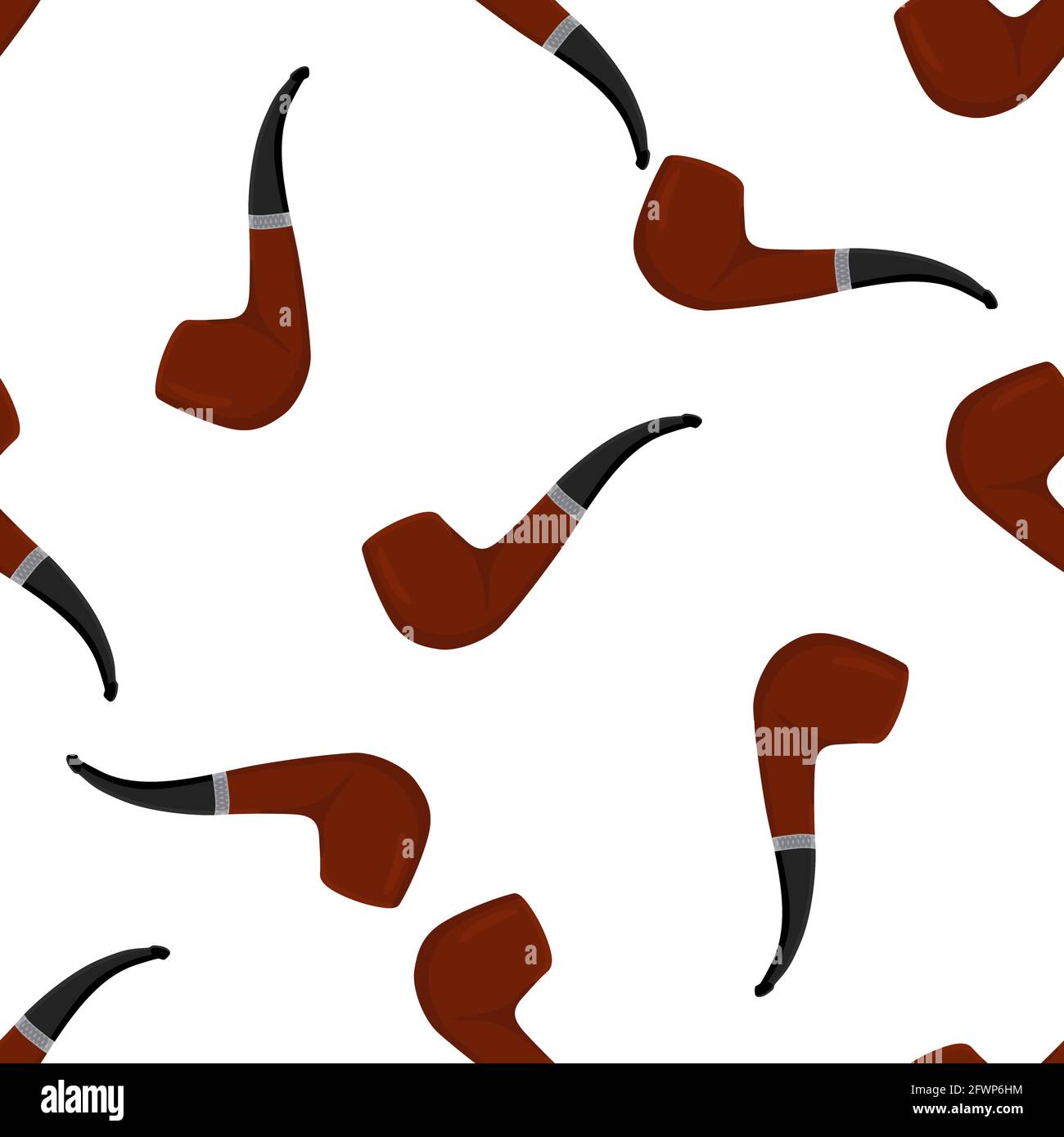 Illustration on theme many identical seamless types smoke pipes ...