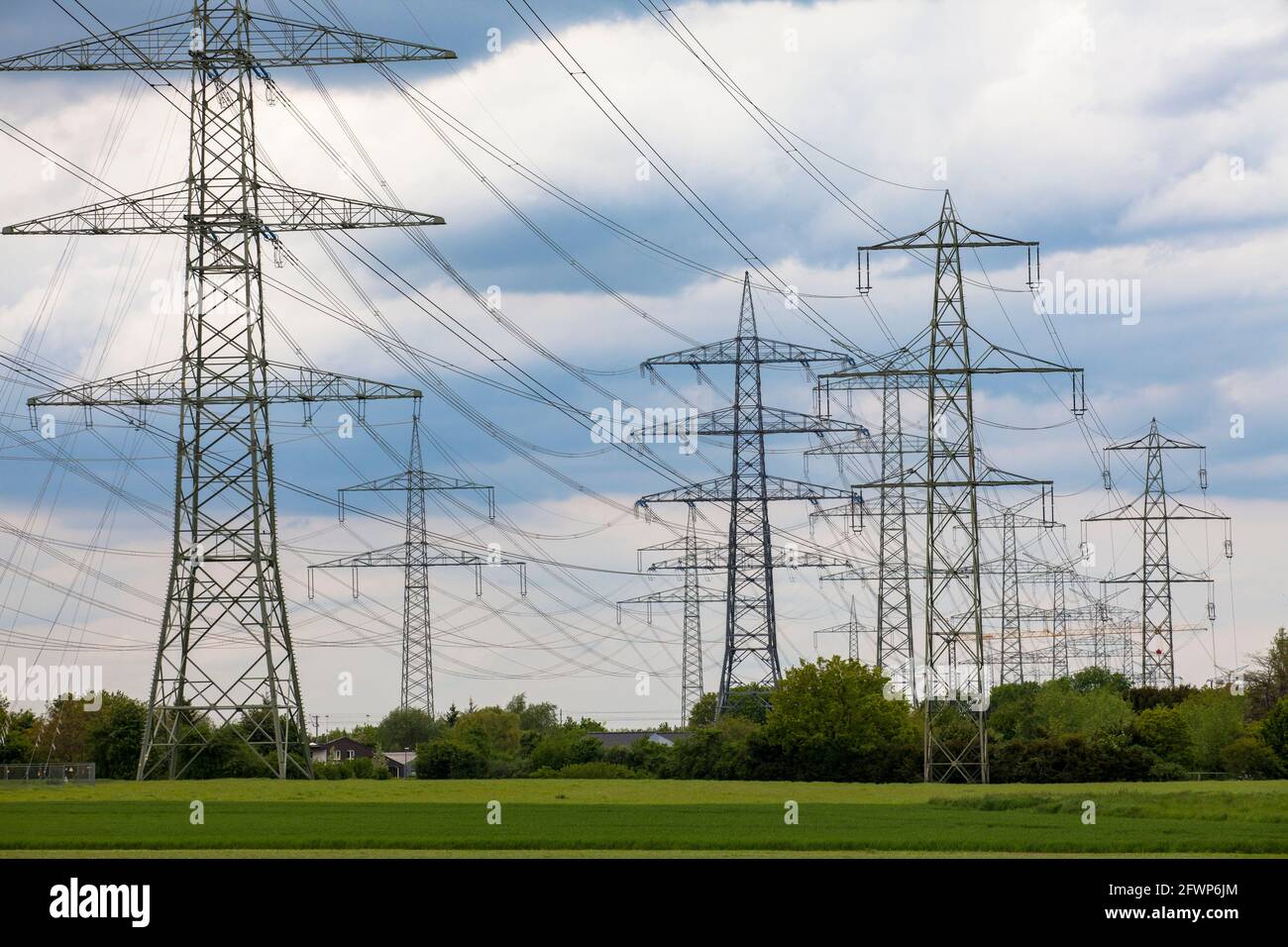 Germany power line border hi-res stock photography and images - Alamy