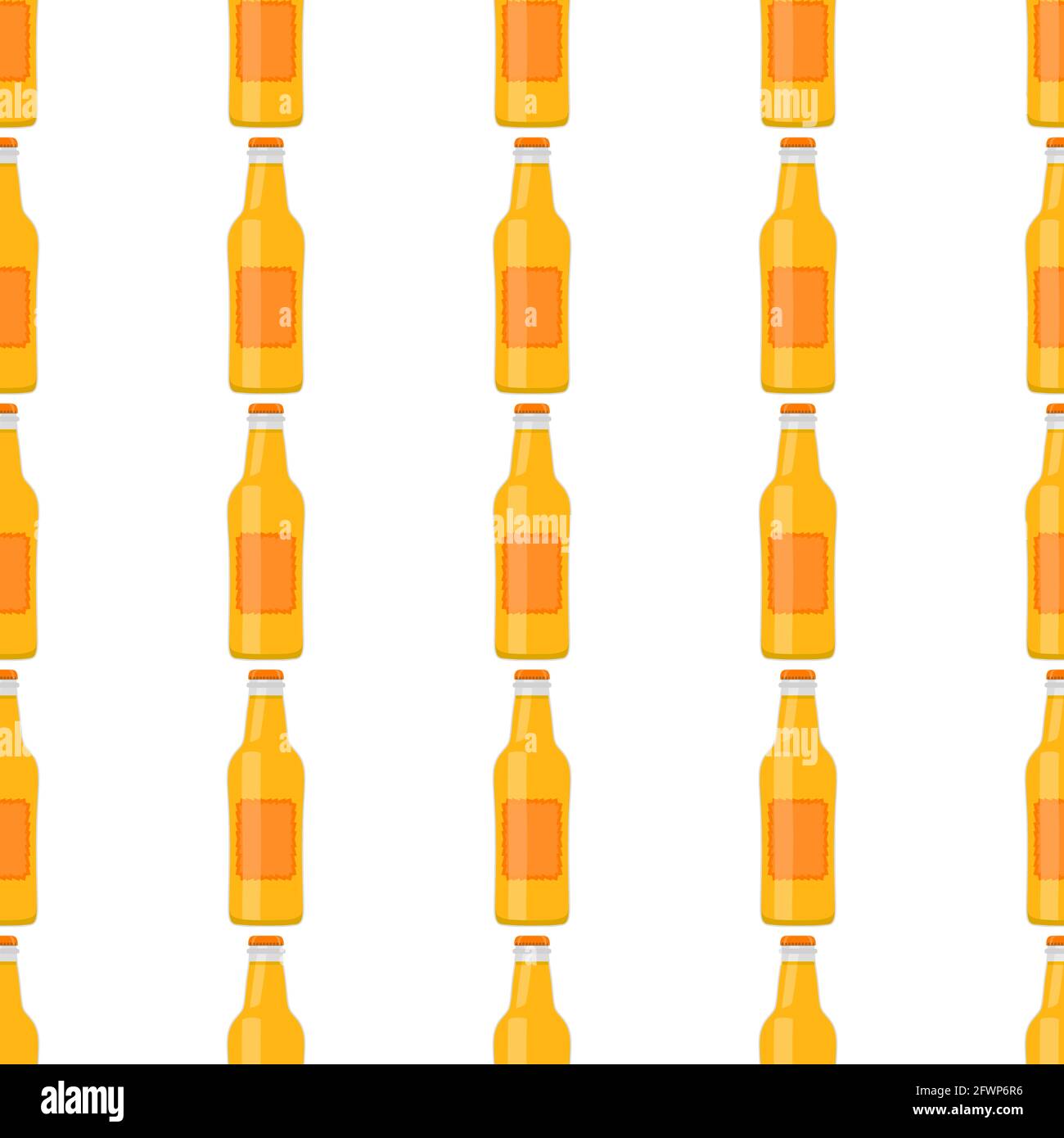 Illustration on theme seamless beer glass bottles with lid for brewery ...