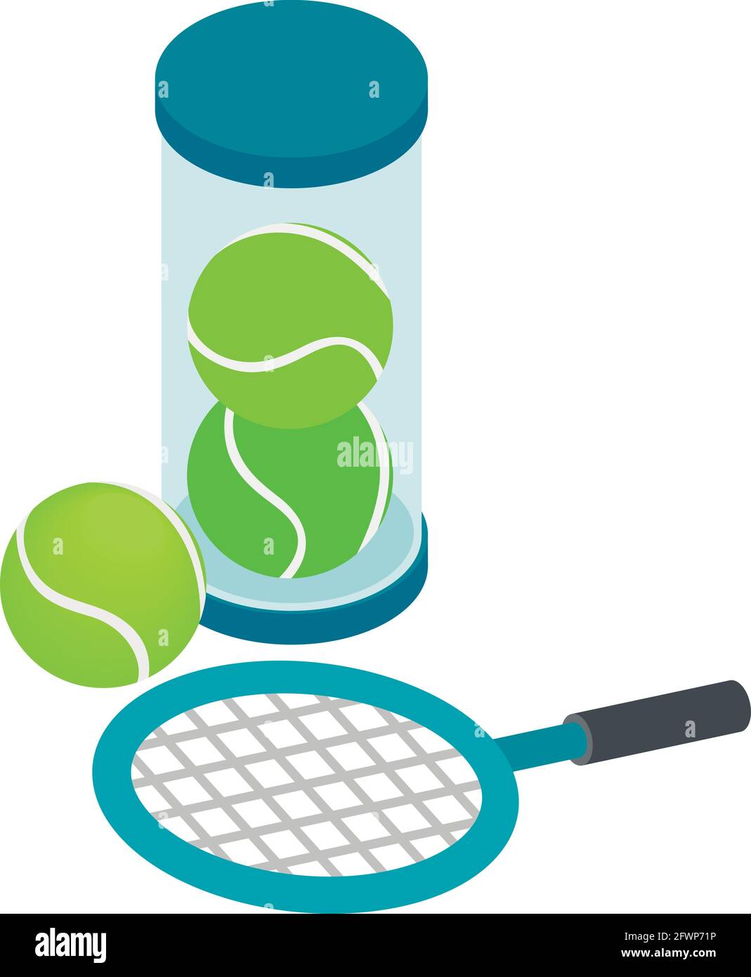 Tennis equipment icon. Isometric illustration of tennis equipment ...