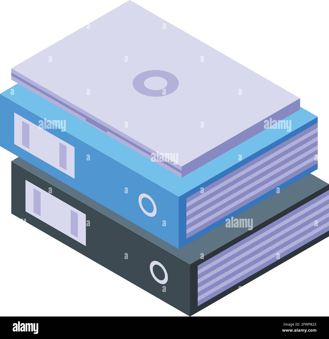 Task schedule folders icon. Isometric of Task schedule folders vector ...