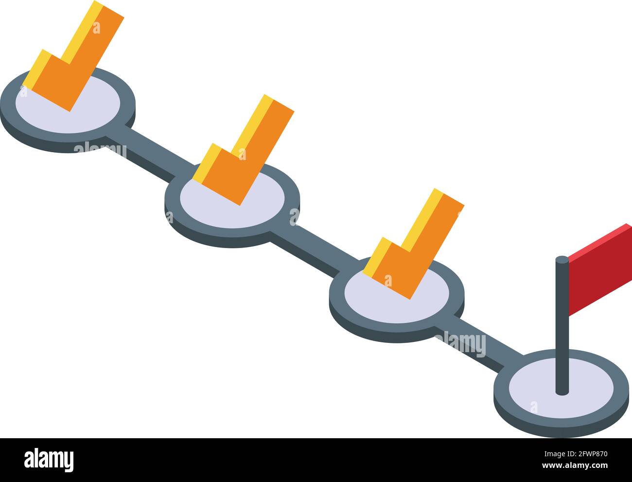 Task schedule route icon. Isometric of Task schedule route vector icon ...