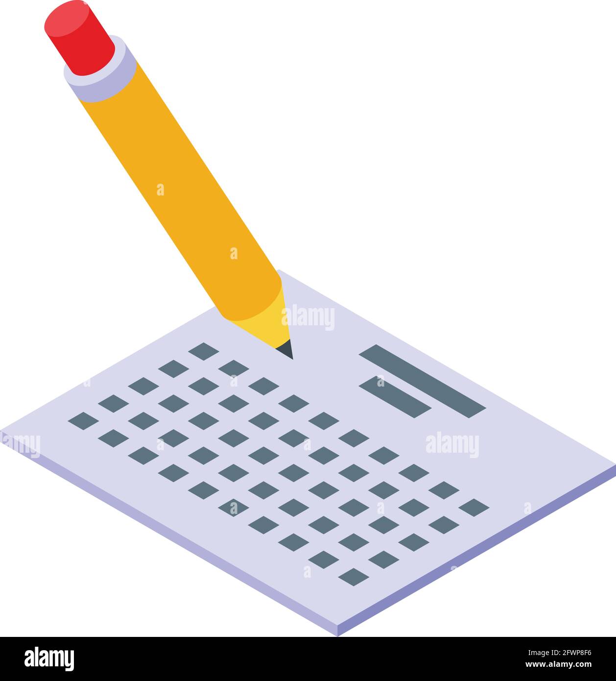 Paper cipher icon. Isometric of Paper cipher vector icon for web design ...
