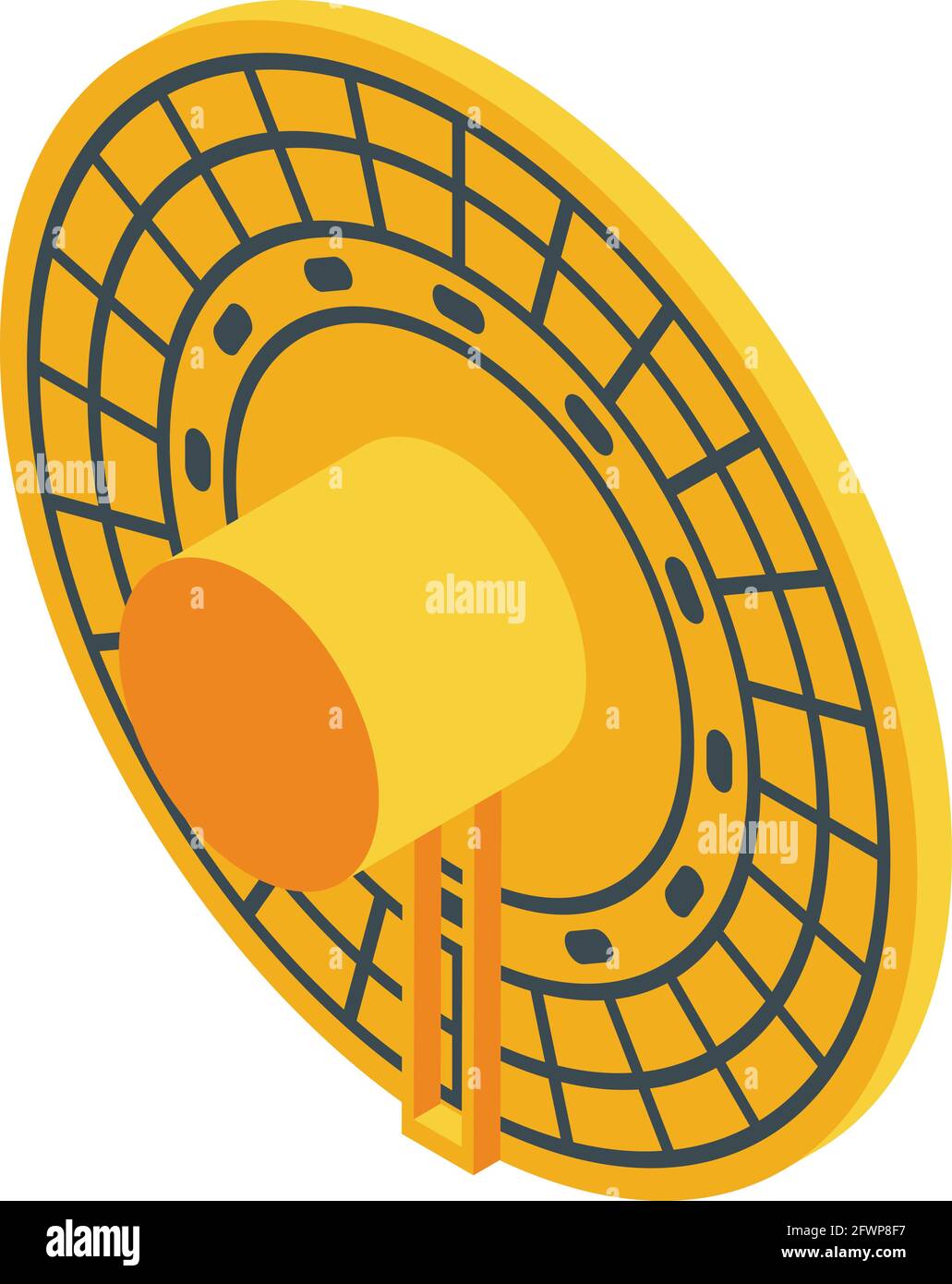 Round cipher icon. Isometric of Round cipher vector icon for web design ...