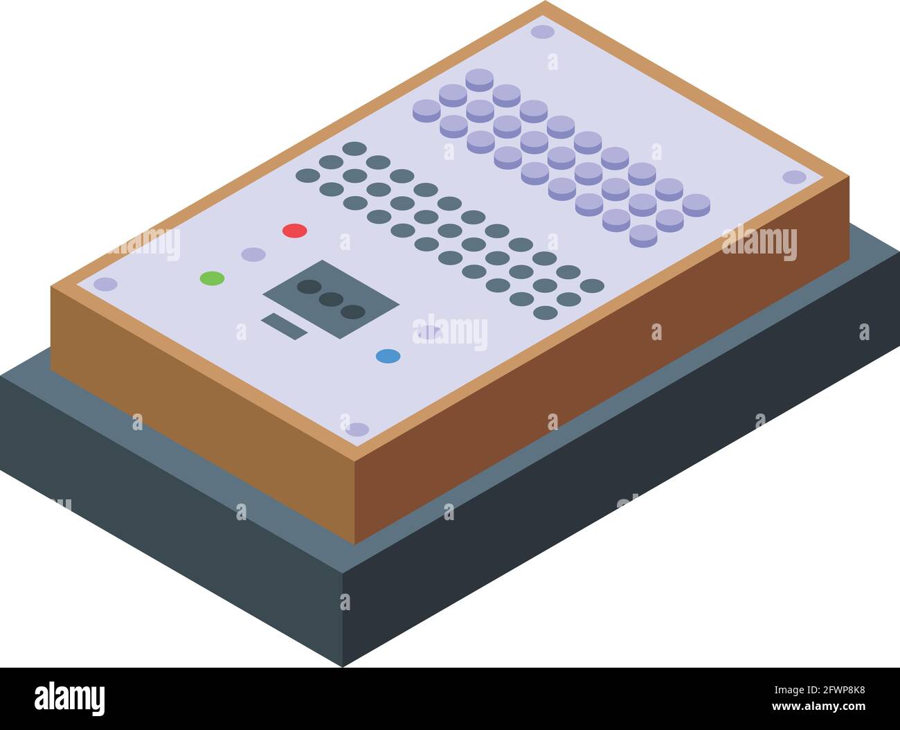 Button stand cipher icon. Isometric of Button stand cipher vector icon ...
