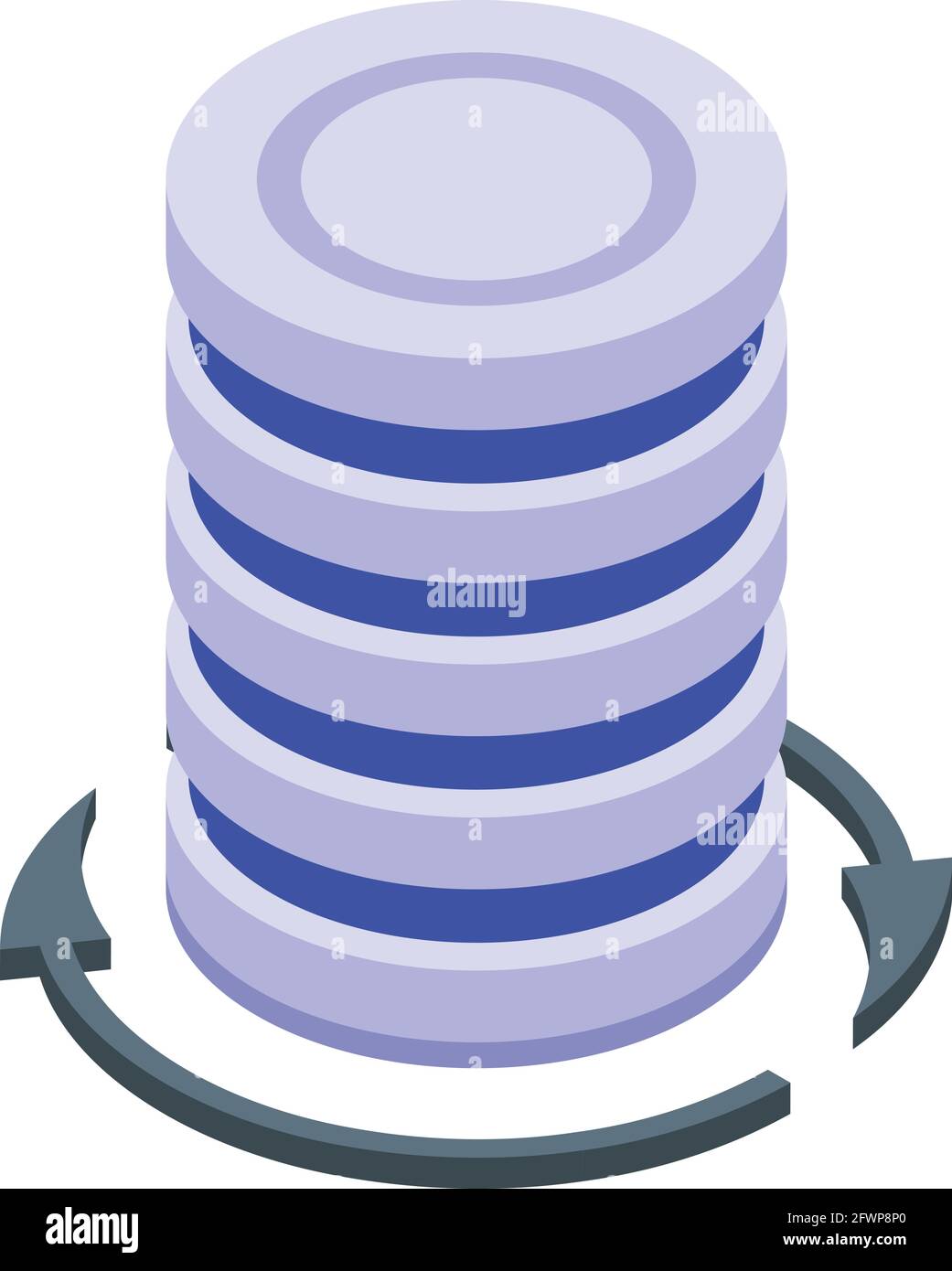 Server backup icon. Isometric of Server backup vector icon for web ...