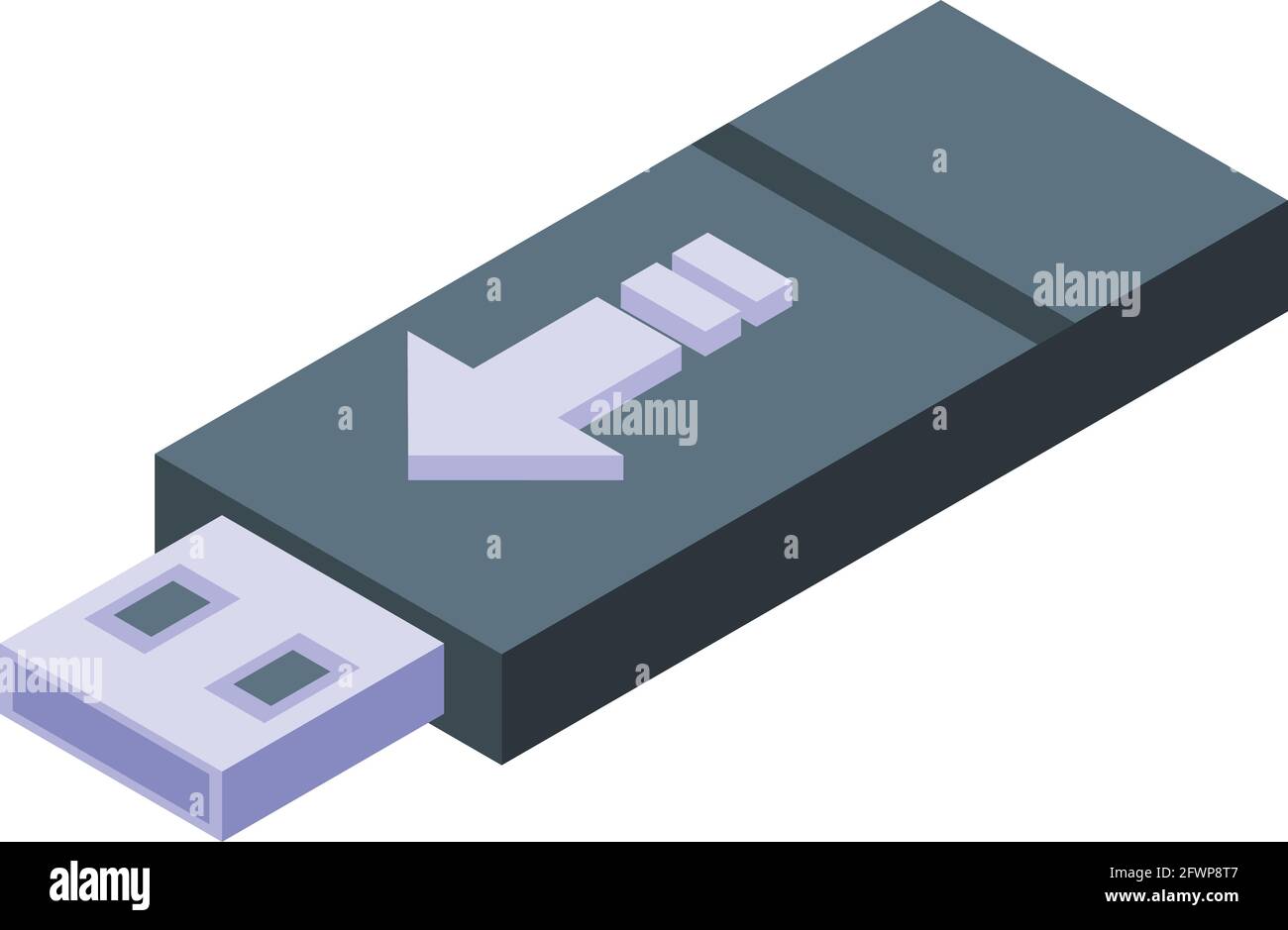 Usb flash backup icon. Isometric of Usb flash backup vector icon for ...