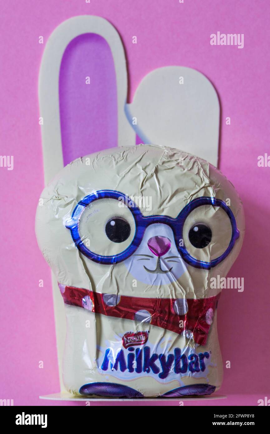Nestlé Milky bar, Milkybar, bunny isolated on pink background - ideal ...