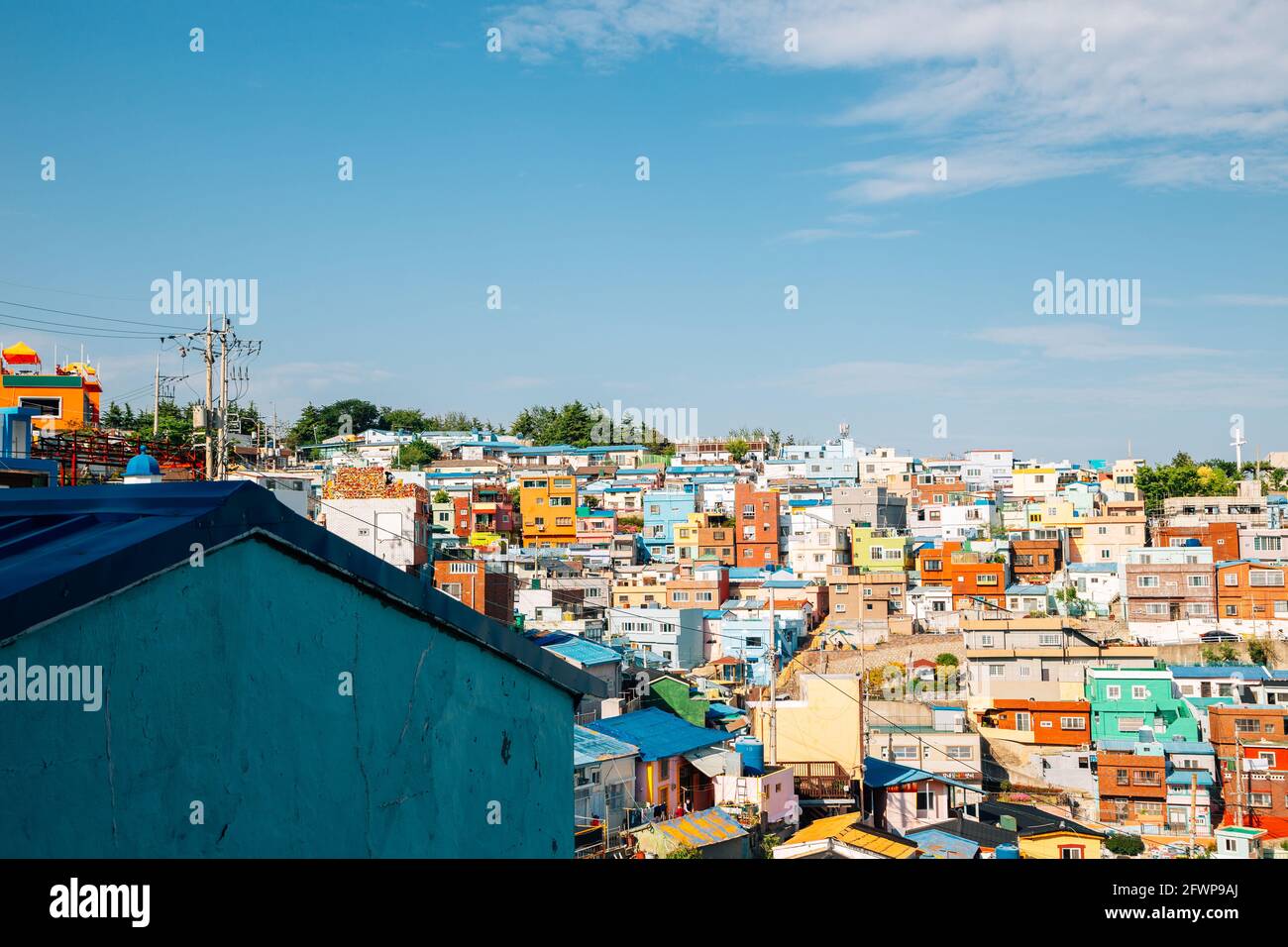 Gamcheon Culture Village colorful houses in Busan, Korea Stock Photo ...