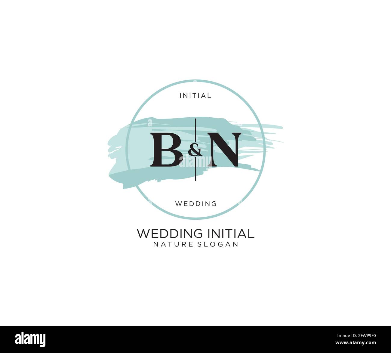 BN Letter Beauty vector initial logo, handwriting logo of initial ...