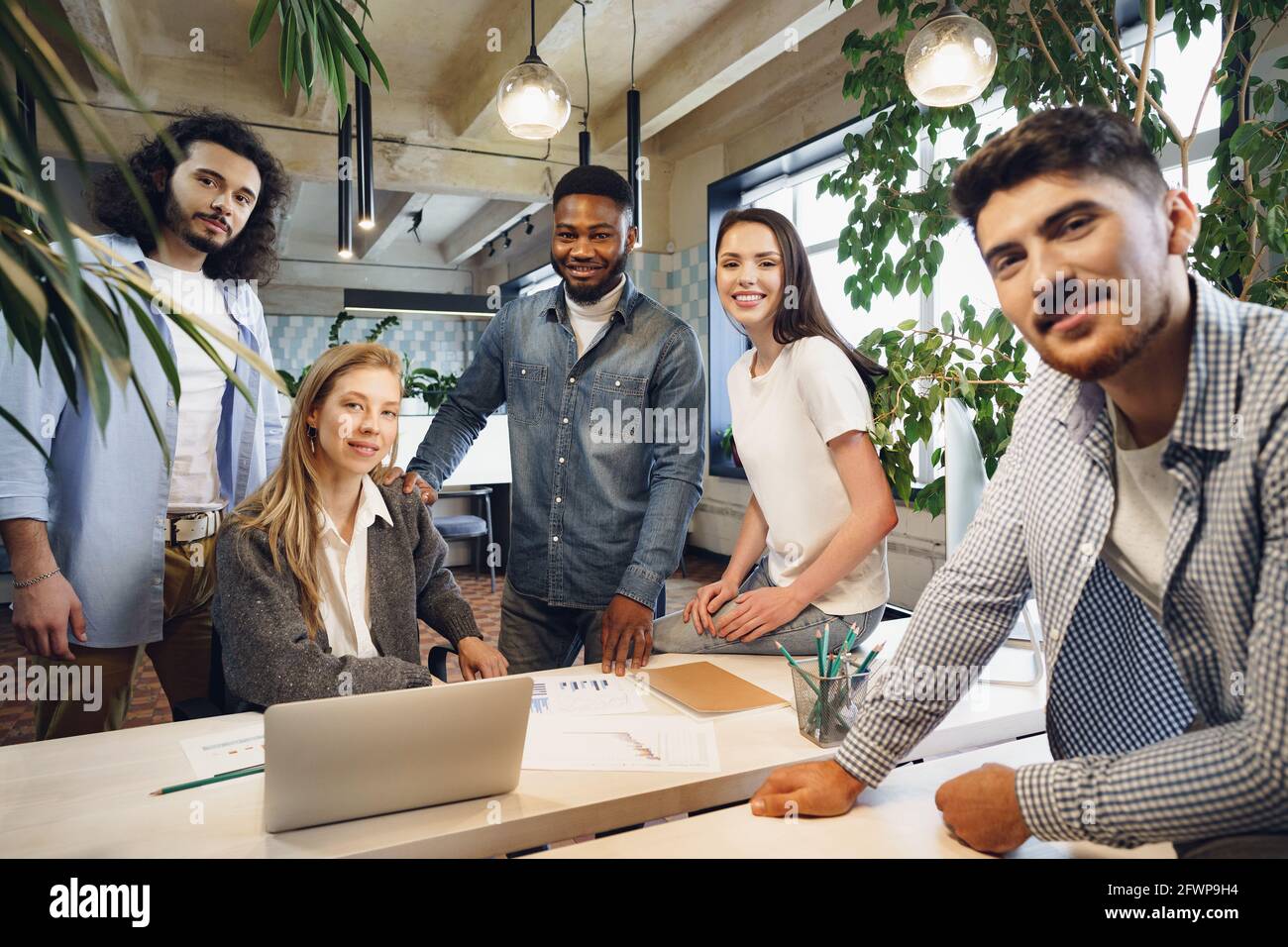 Happy diverse professional leaders hi-res stock photography and images ...