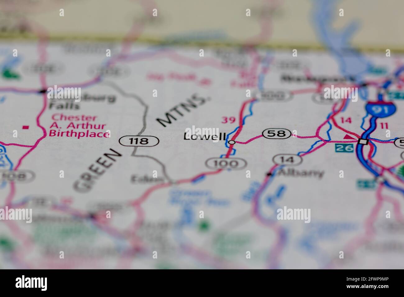 Map of lowell new hampshire hi-res stock photography and images - Alamy