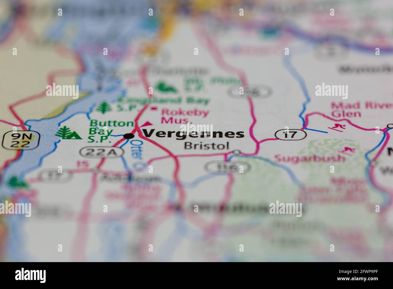 Vergennes on a map hi-res stock photography and images - Alamy