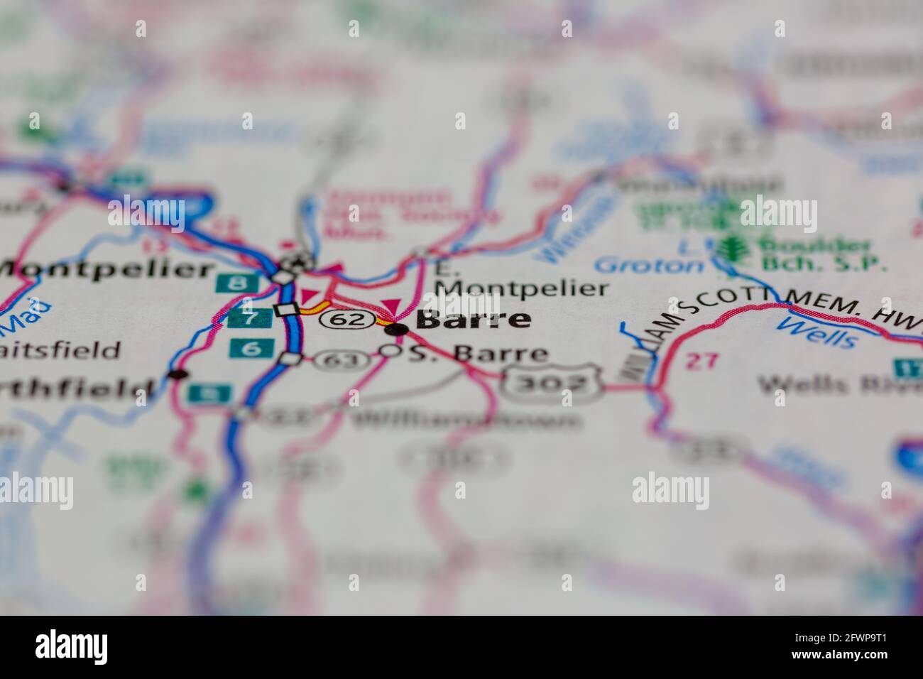 Barre new hampshire map hi-res stock photography and images - Alamy