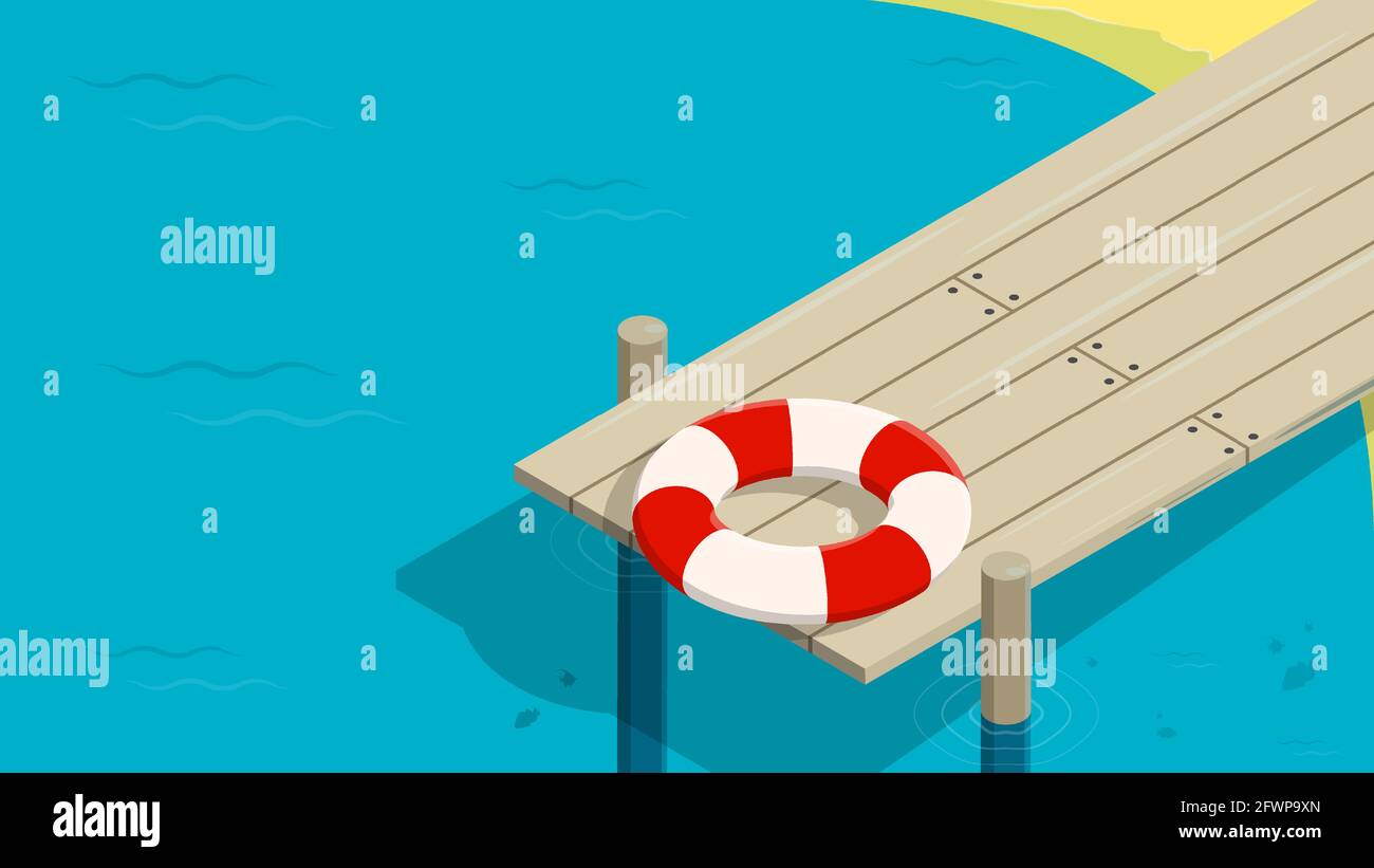 Old pier buoy Stock Vector Images - Alamy