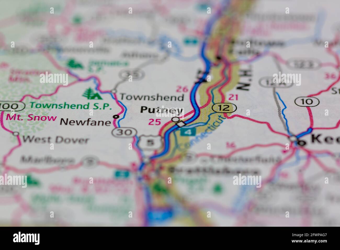Map of putney new hampshire hi-res stock photography and images - Alamy
