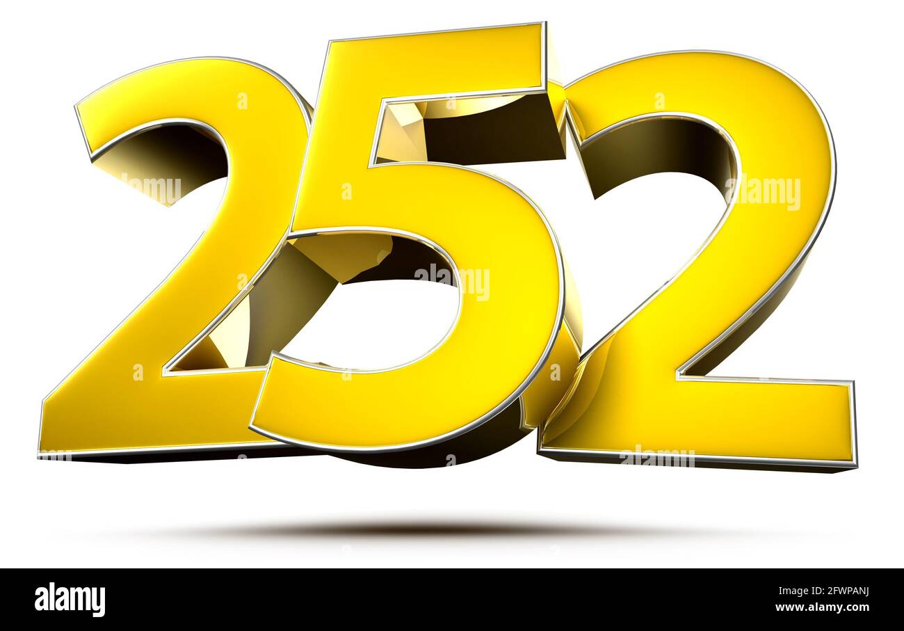 3d number 252 hi-res stock photography and images - Alamy