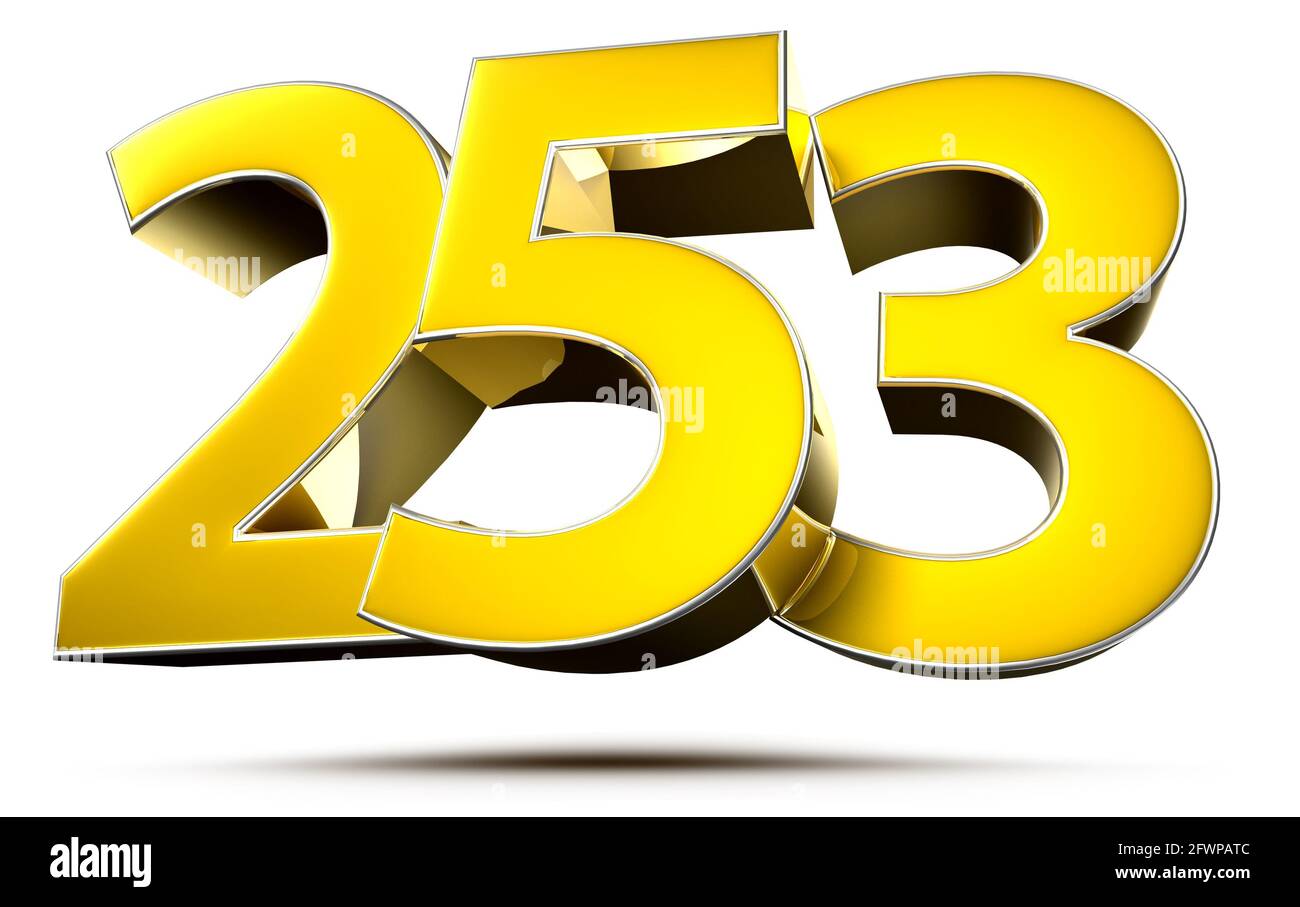 3d number 253 hi-res stock photography and images - Alamy
