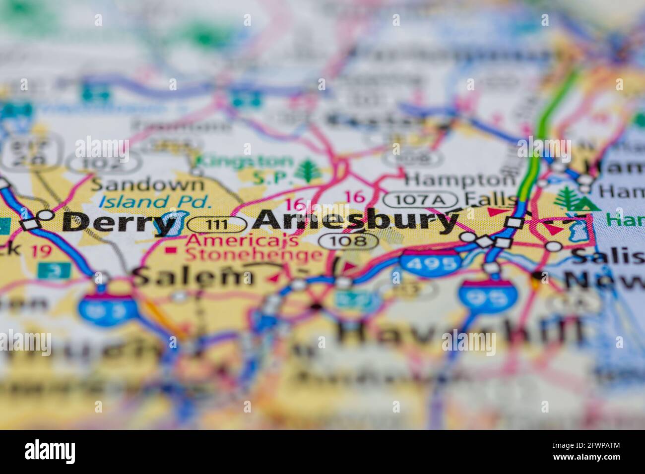 Map of amesbury new hampshire hi-res stock photography and images - Alamy