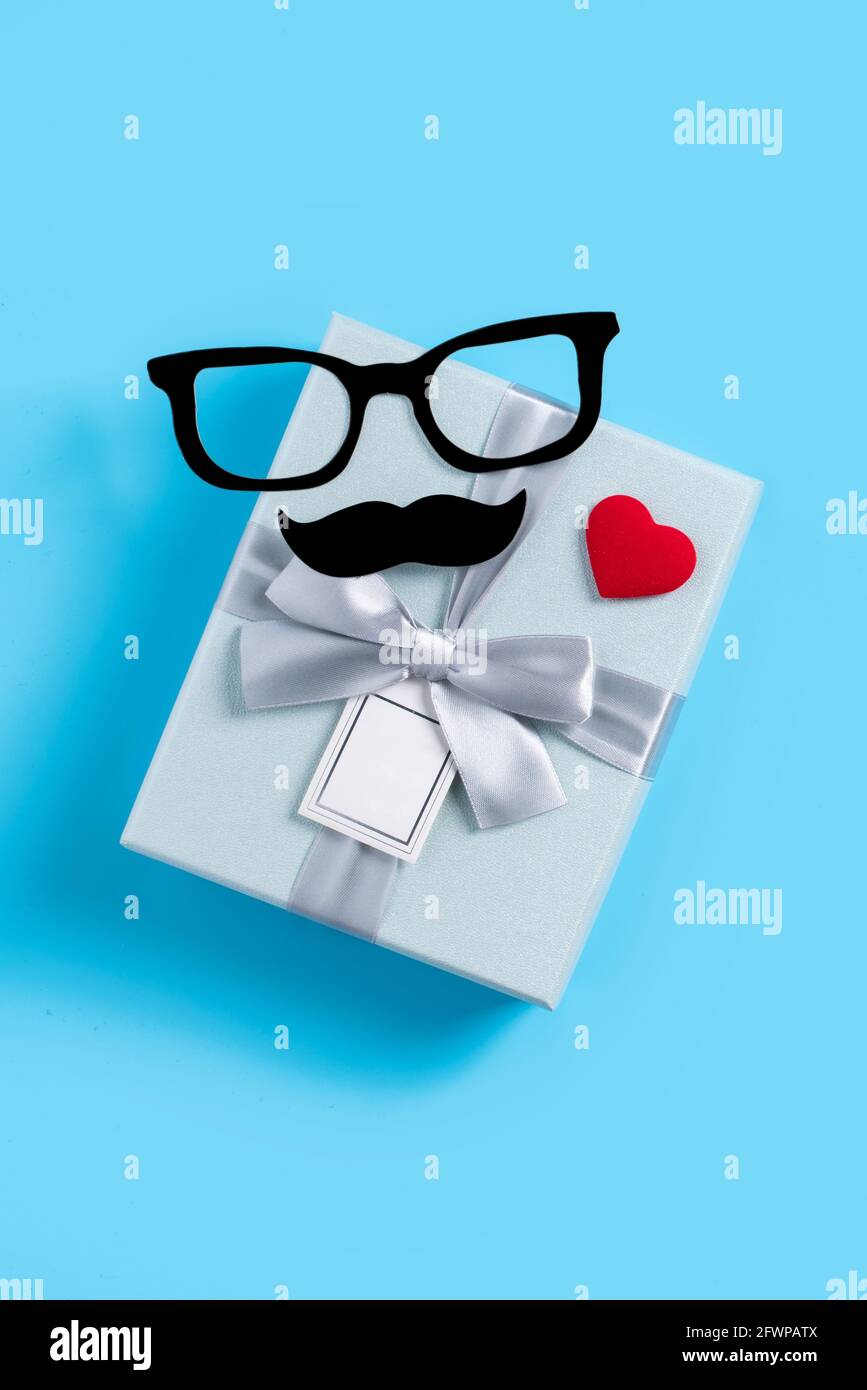 Father's day background design concept. Top view of color paper ...