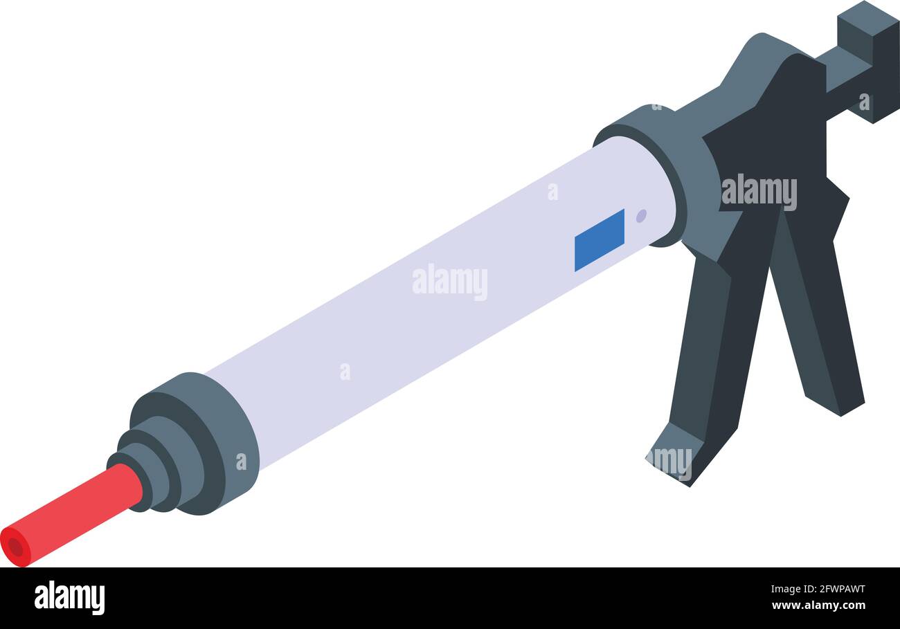 Silicone caulk tube icon. Isometric of Silicone caulk tube vector icon ...
