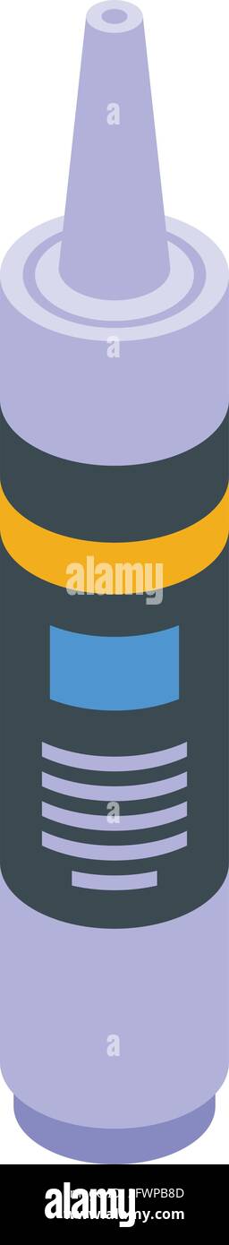 Silicone caulk icon. Isometric of Silicone caulk vector icon for web ...