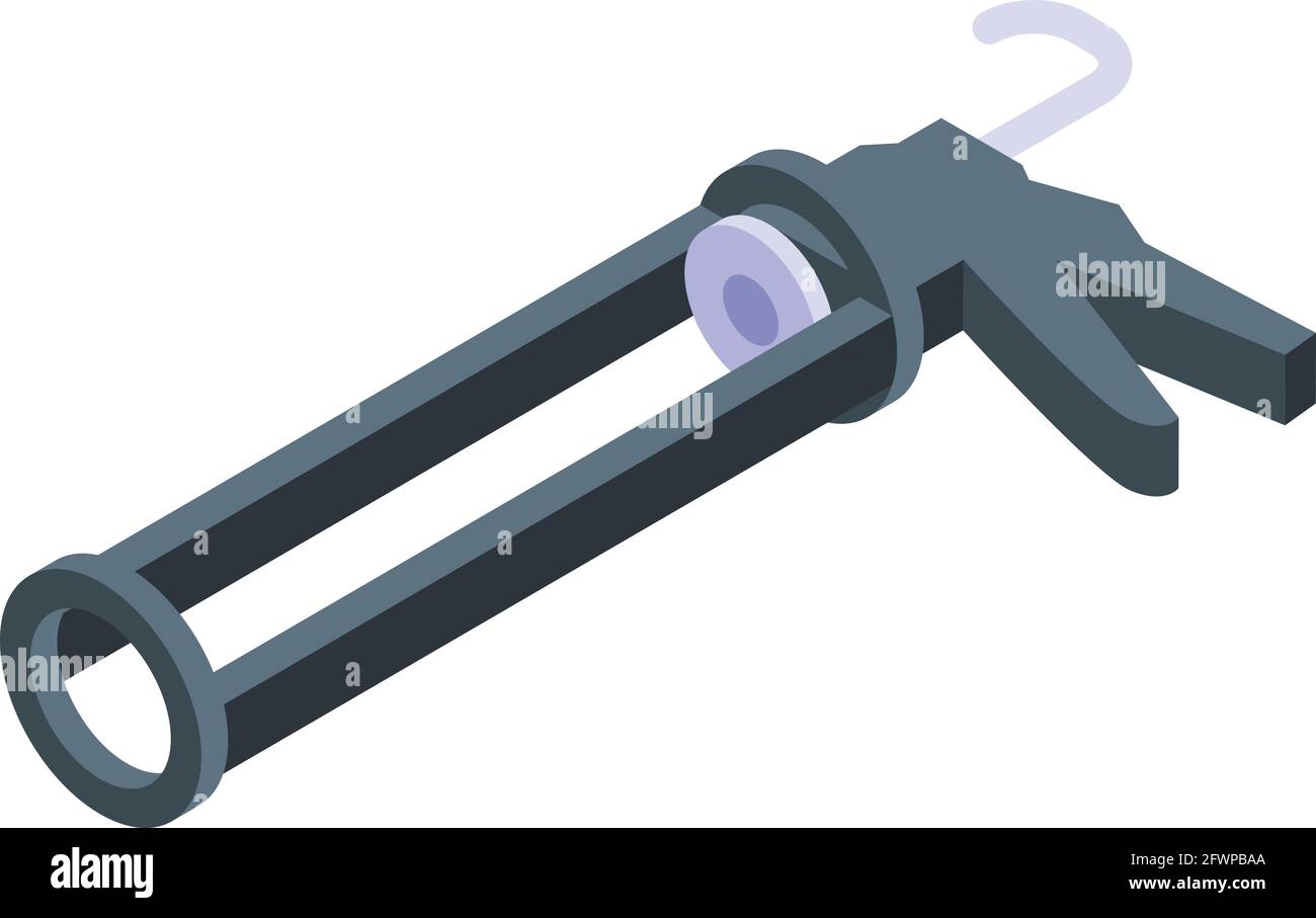 Silicone caulk equipment icon. Isometric of Silicone caulk equipment ...