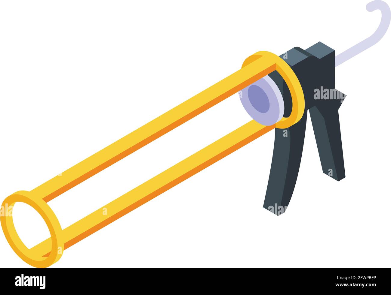 Silicone caulk equipment icon. Isometric of Silicone caulk equipment ...