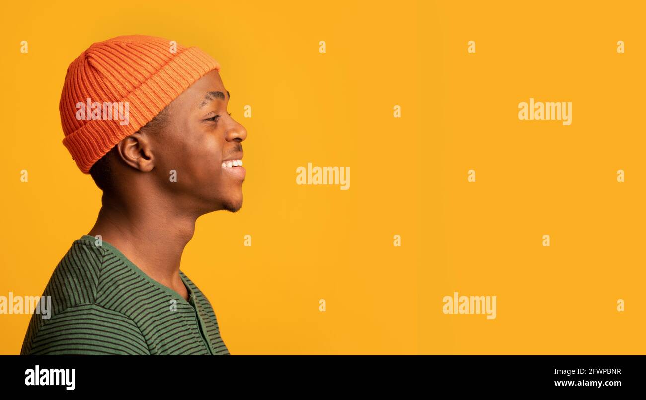 Guy in orange hat hi-res stock photography and images - Alamy