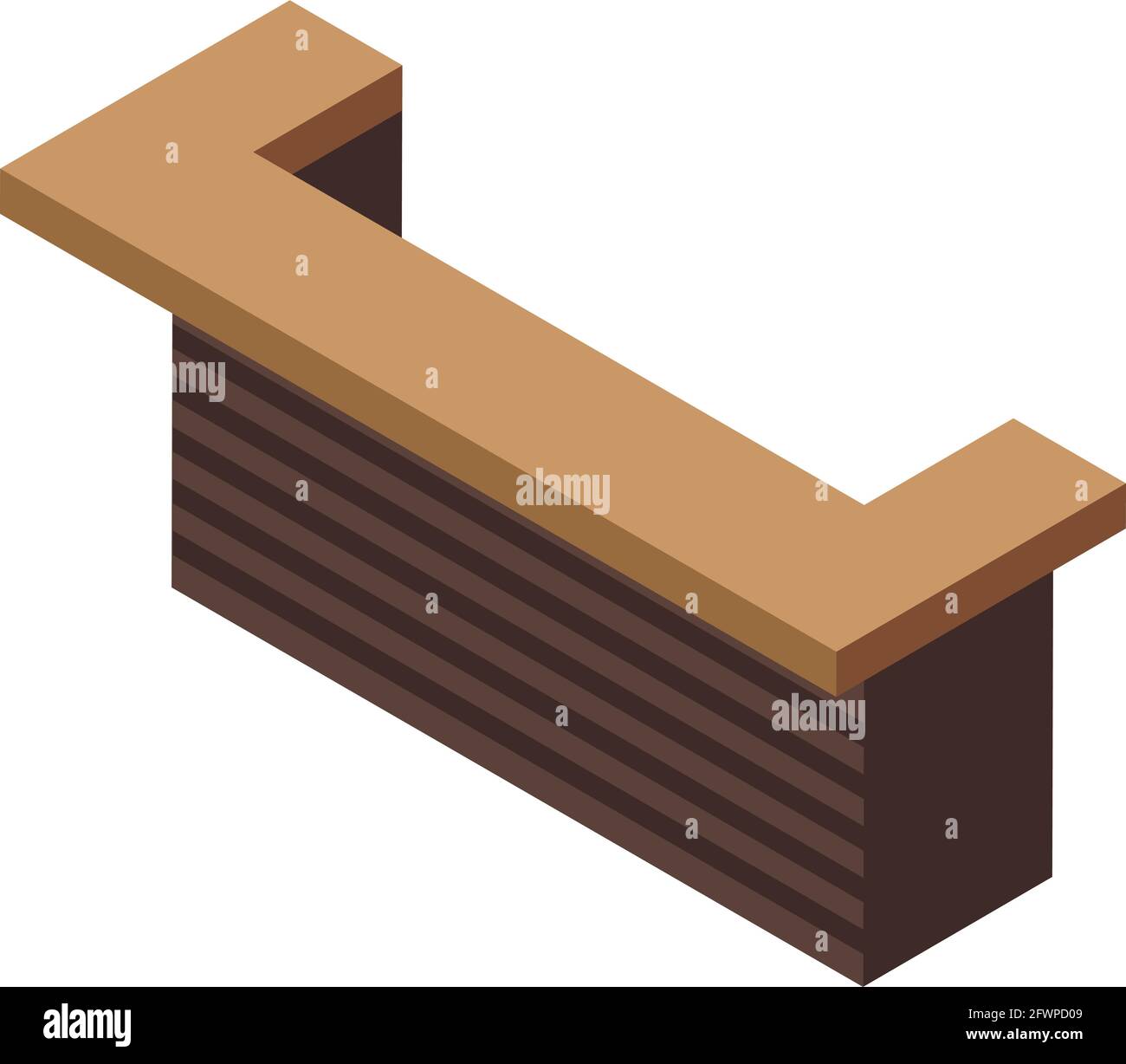 Beer bar counter icon. Isometric of Beer bar counter vector icon for ...