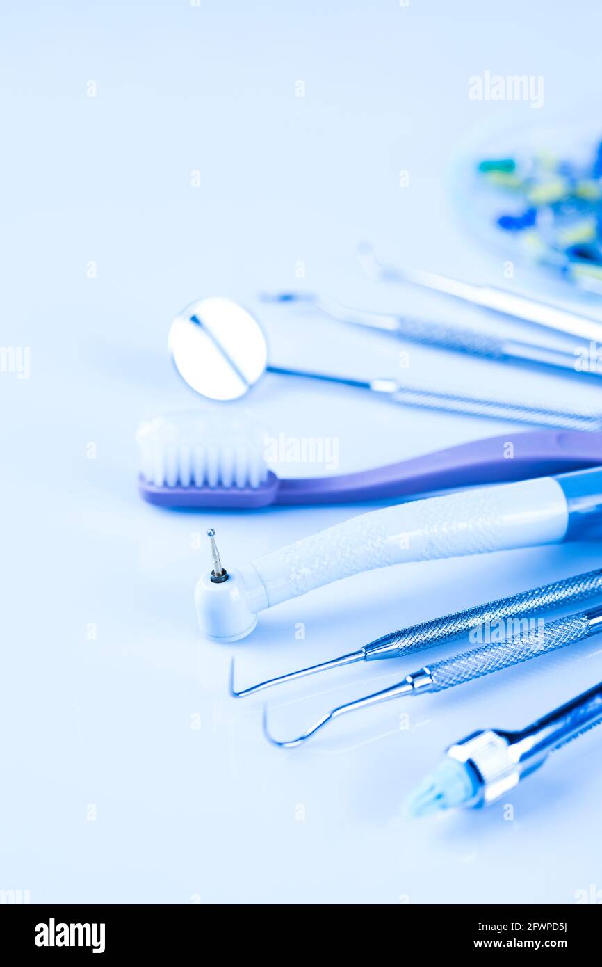 Close-up Dental Instruments Stock Photo - Alamy