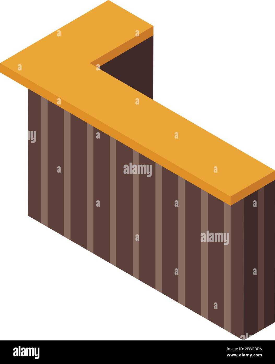 Bar counter icon. Isometric of Bar counter vector icon for web design ...