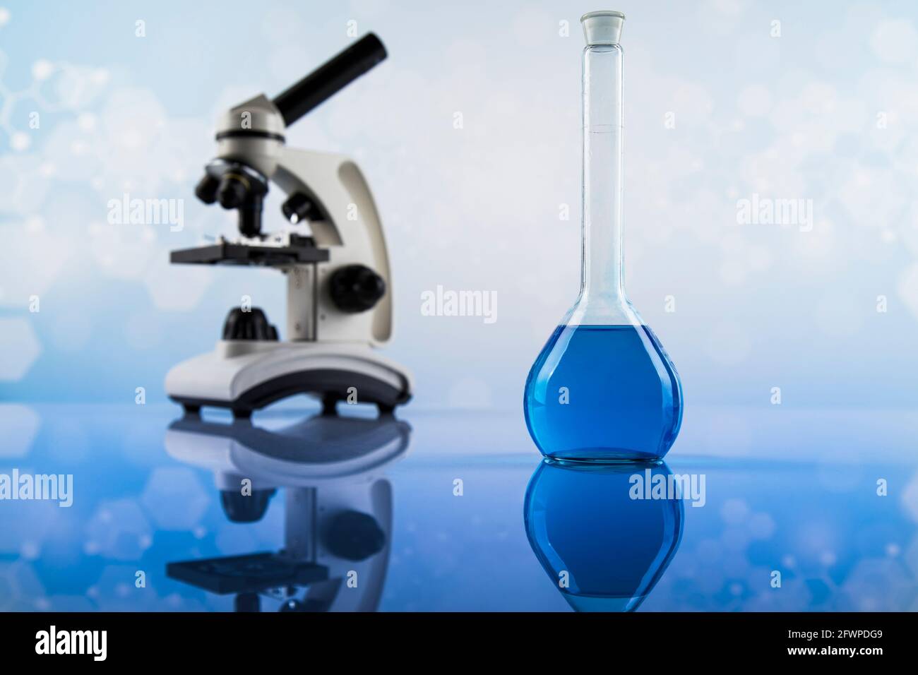 Microscope, Glassware, Laboratory beakers,Science experiment Stock ...