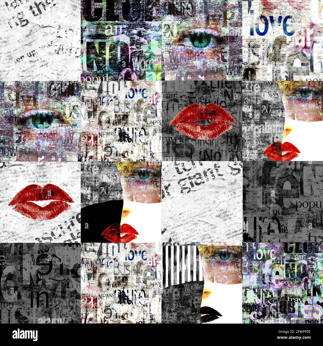 Seamless lips hi-res stock photography and images - Alamy