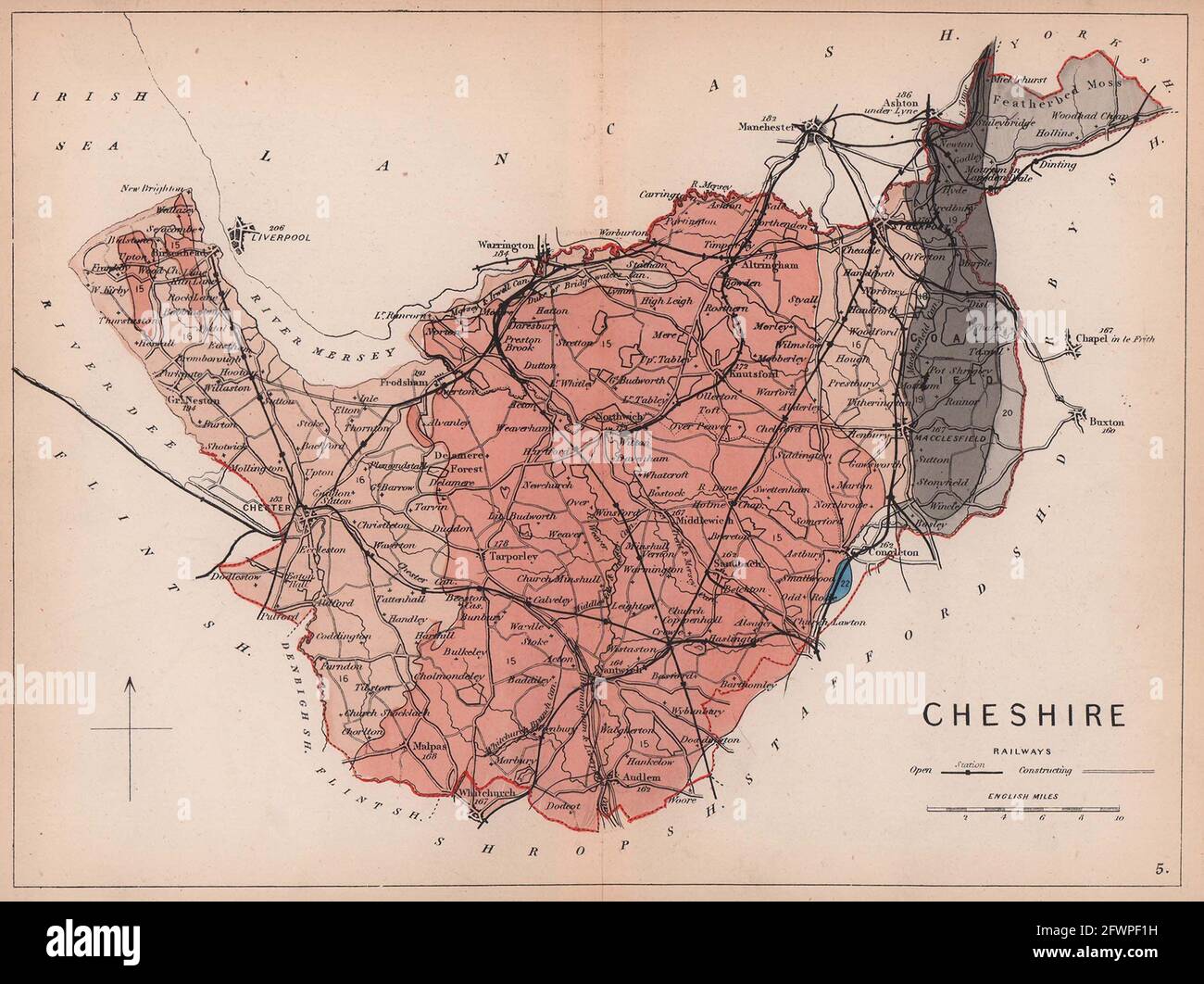 CHESHIRE antique geological county map by James Reynolds 1864 Stock ... CHESHIRE antique geological county map by James Reynolds 1864 Stock ...