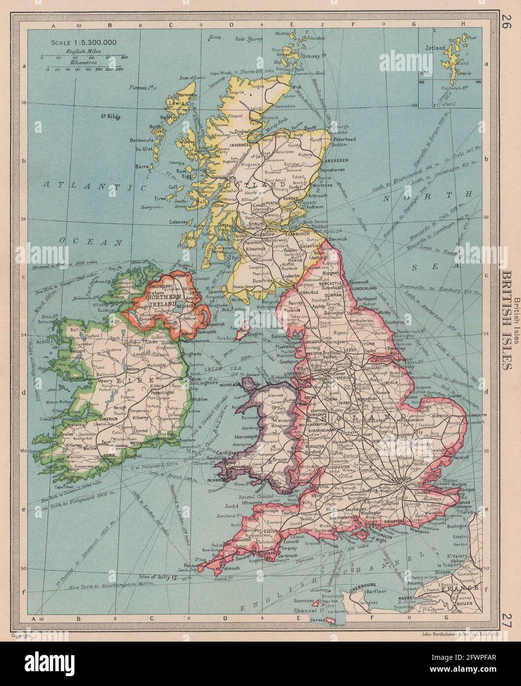 Globes & Maps Home Décor British Isles Population Antique Folding ...