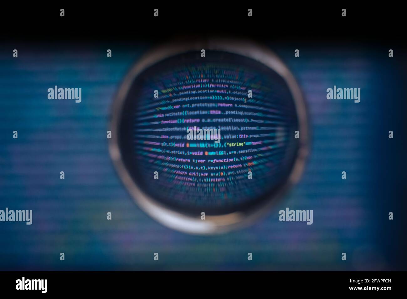 Software Developer Code Abstract Computer Script Code Code In A Glass