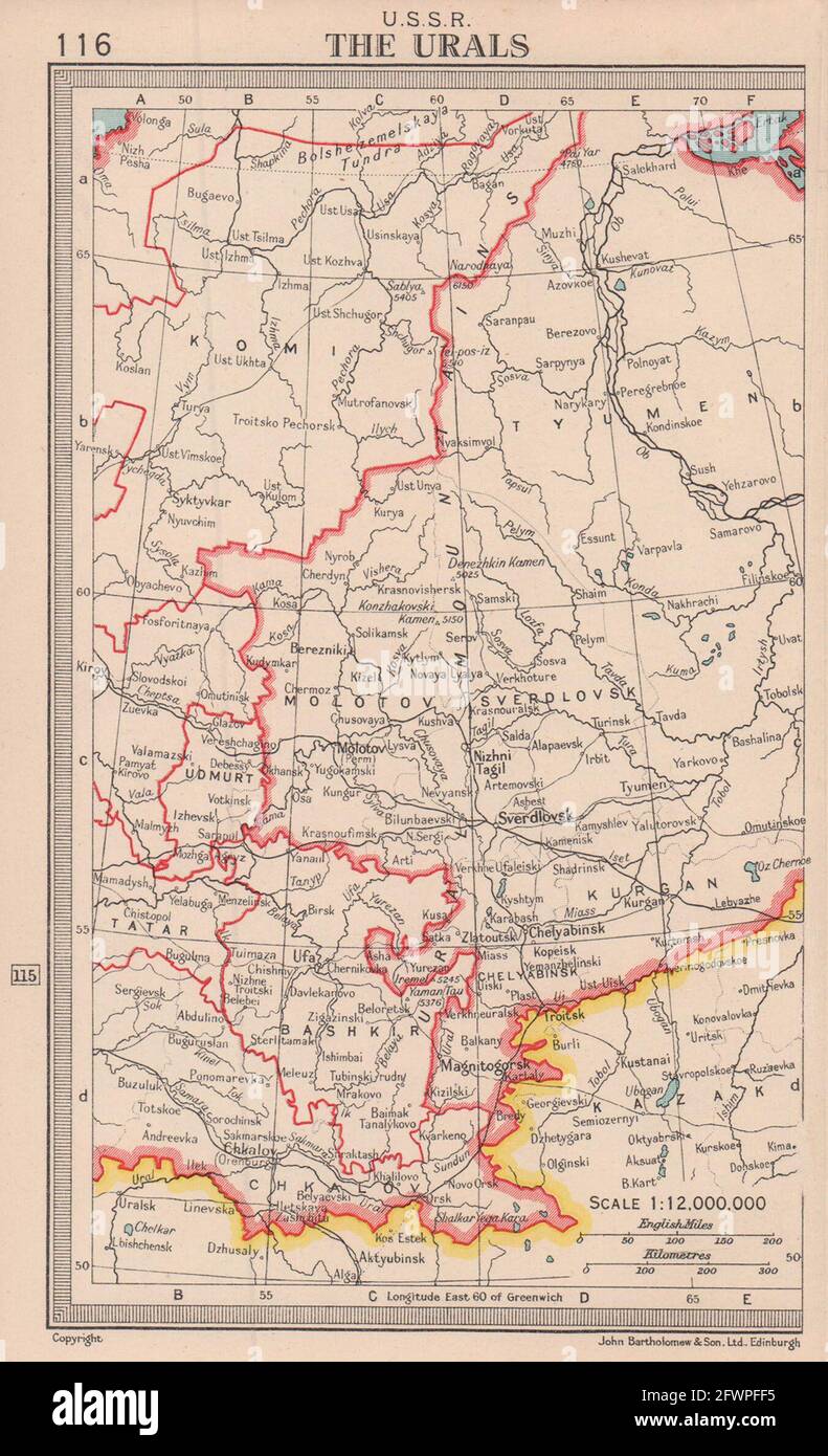 Ural Mountains Map Location
