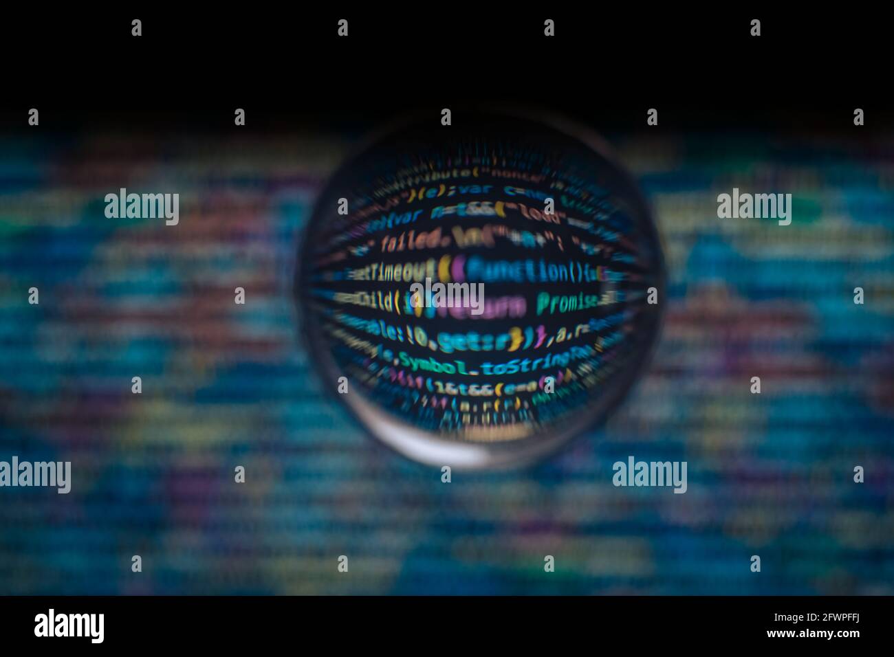 Software Developer Code Abstract Computer Script Code Code In A Glass