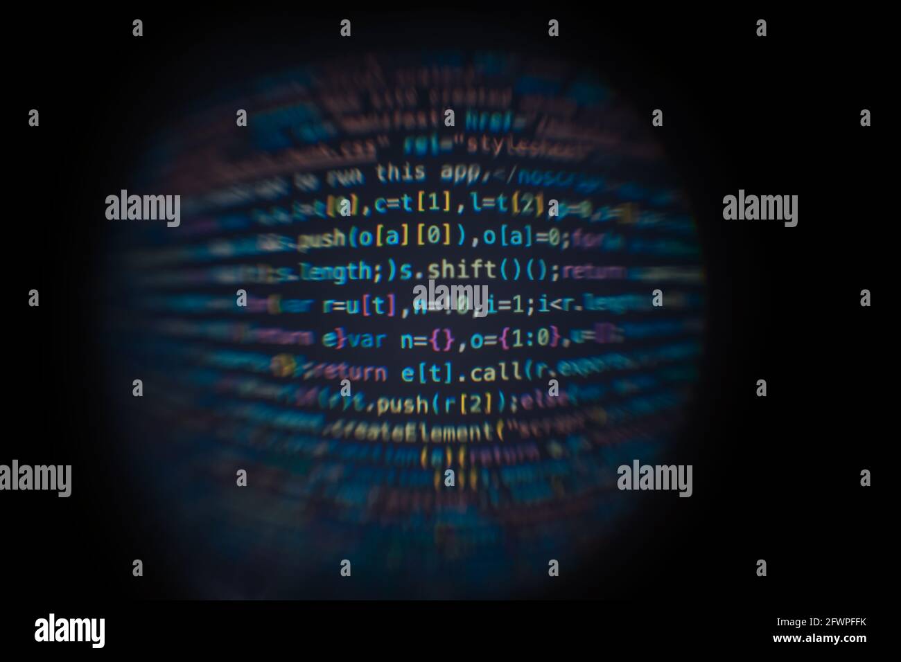 Software developer code. Abstract computer script code. Software developer code programming ...