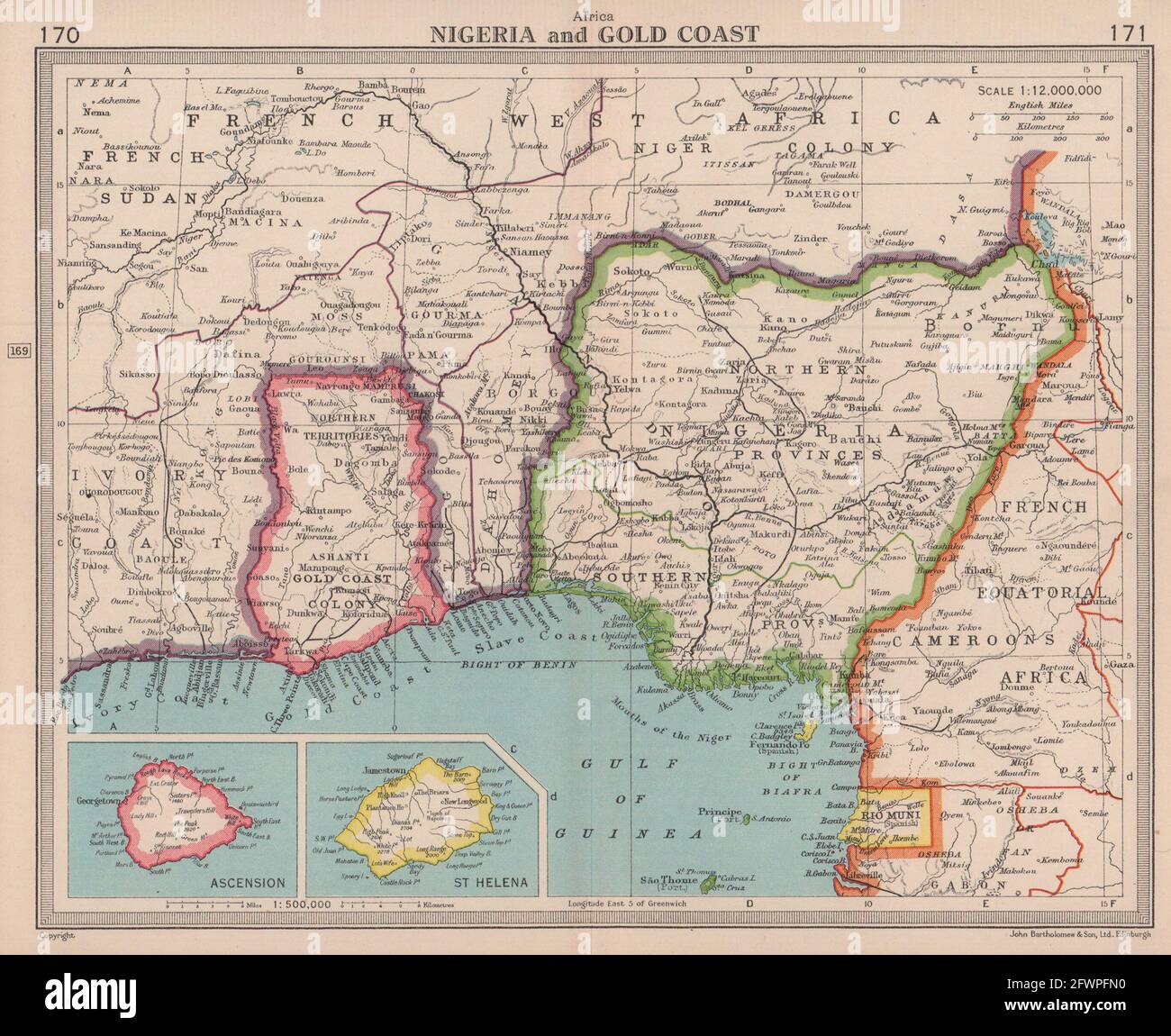 Nigeria & Gold Coast. Ghana. Ascension Island. St. Helena. Rio Muni ...