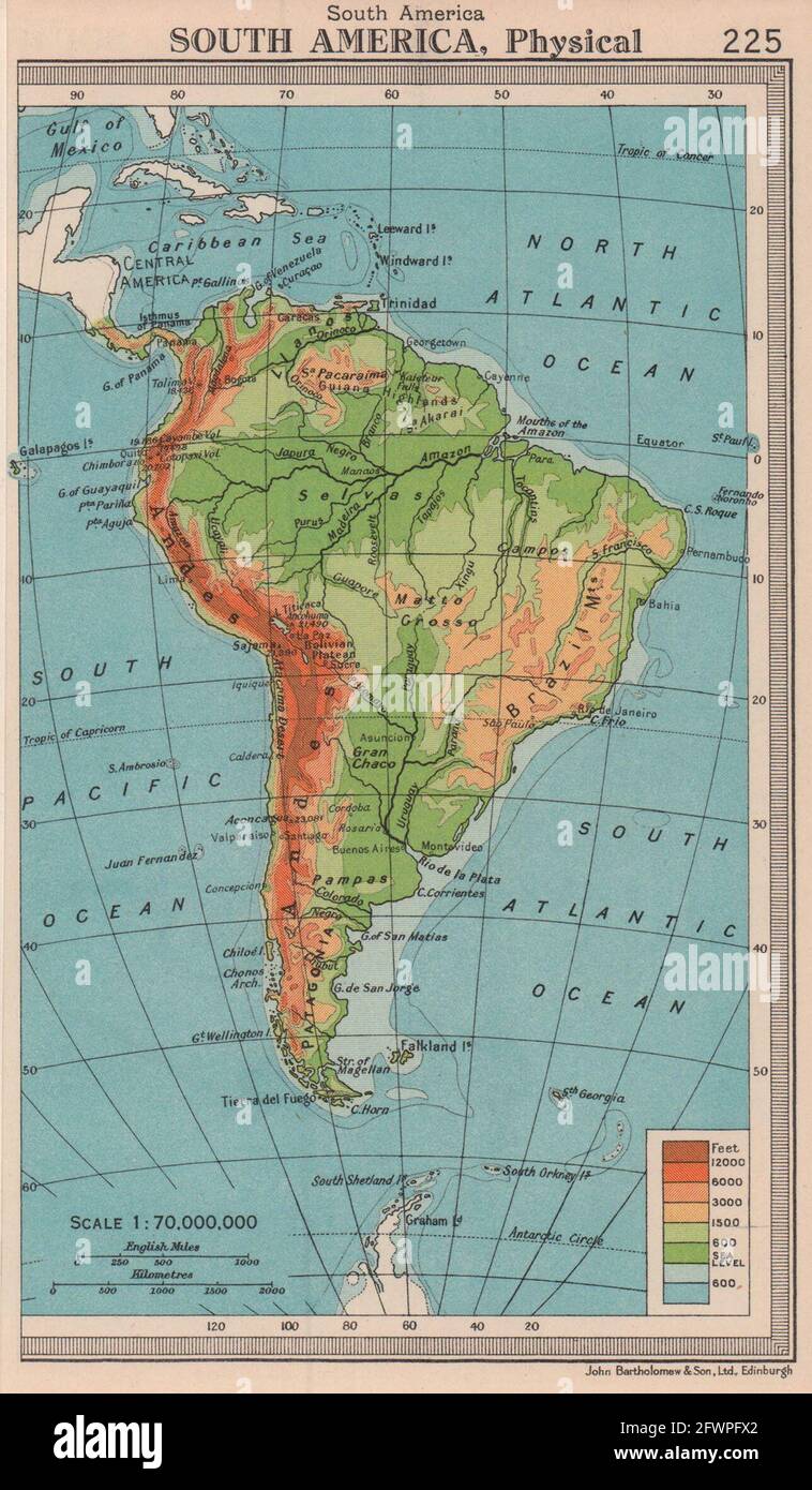 Map of south america not globe hi-res stock photography and images - Alamy