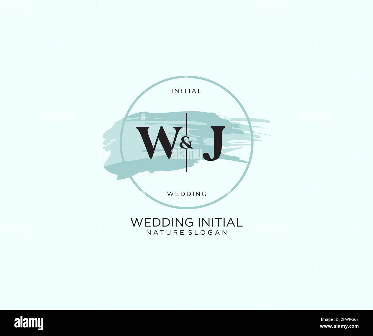 WJ Letter Beauty vector initial logo, handwriting logo of initial ...