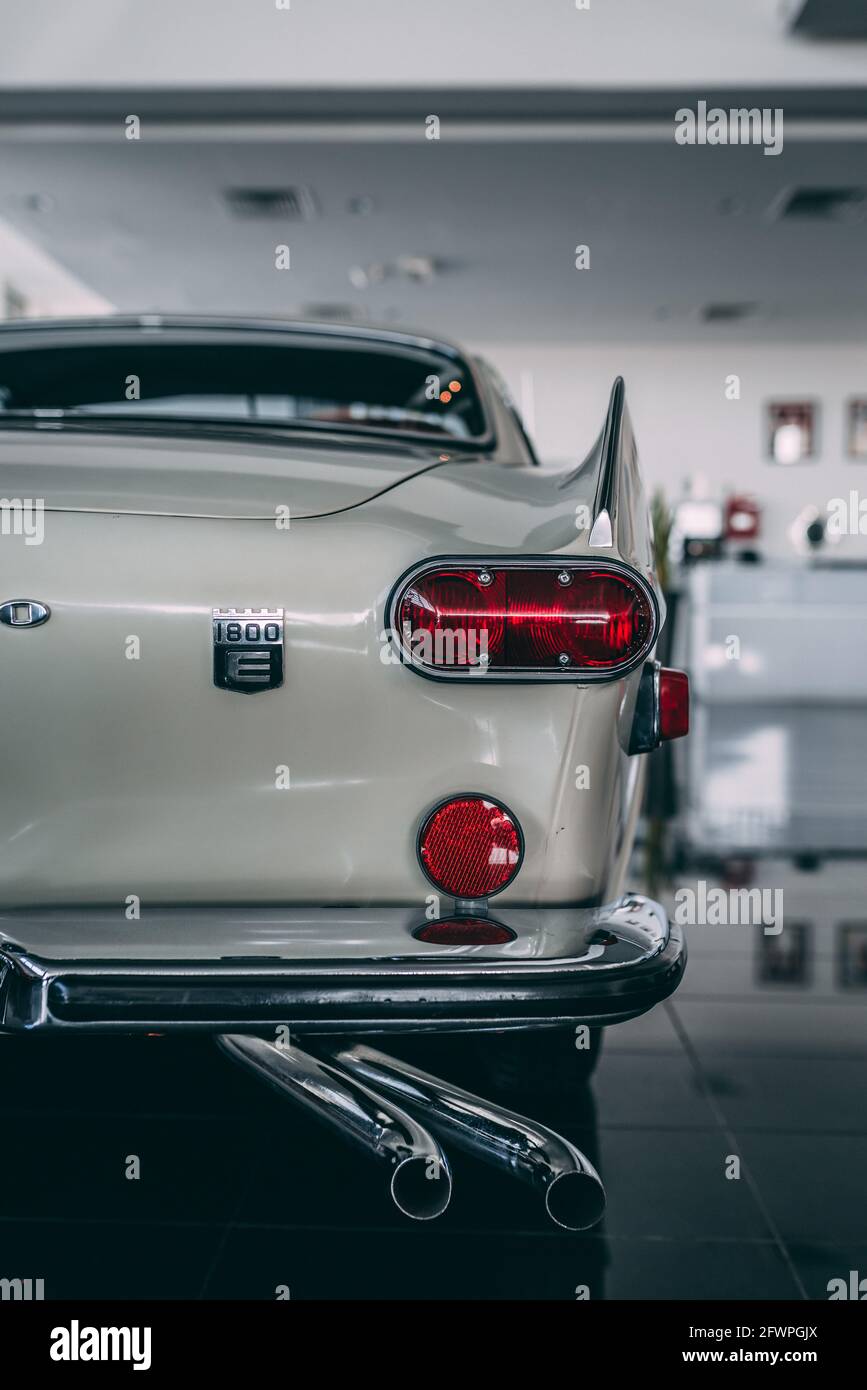 DUBAI, UNITED ARAB EMIRATES - Mar 12, 2019: Left rear side of classic ...