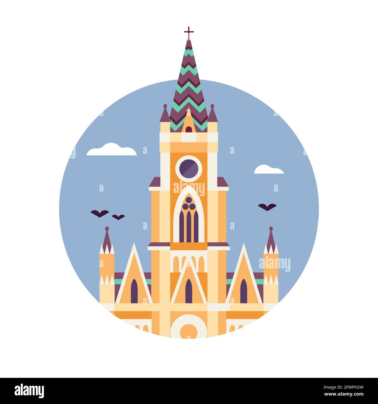 Catholic cathedral church Stock Vector Images - Alamy