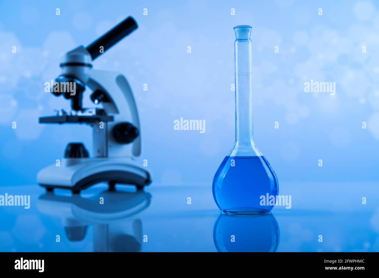 Microscope, Glassware, Laboratory beakers,Science experiment Stock ...