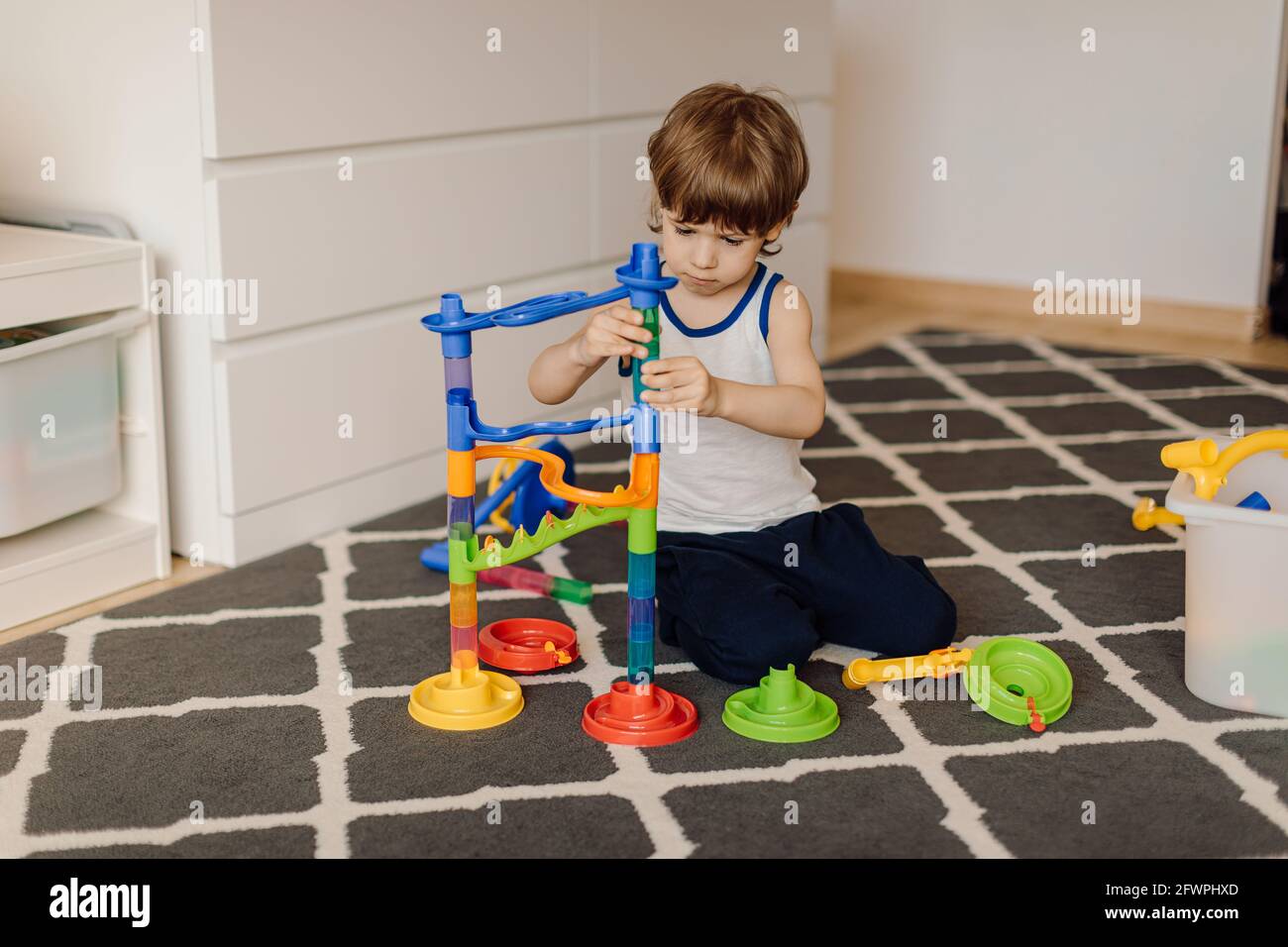 Autistic Children Playing Alone